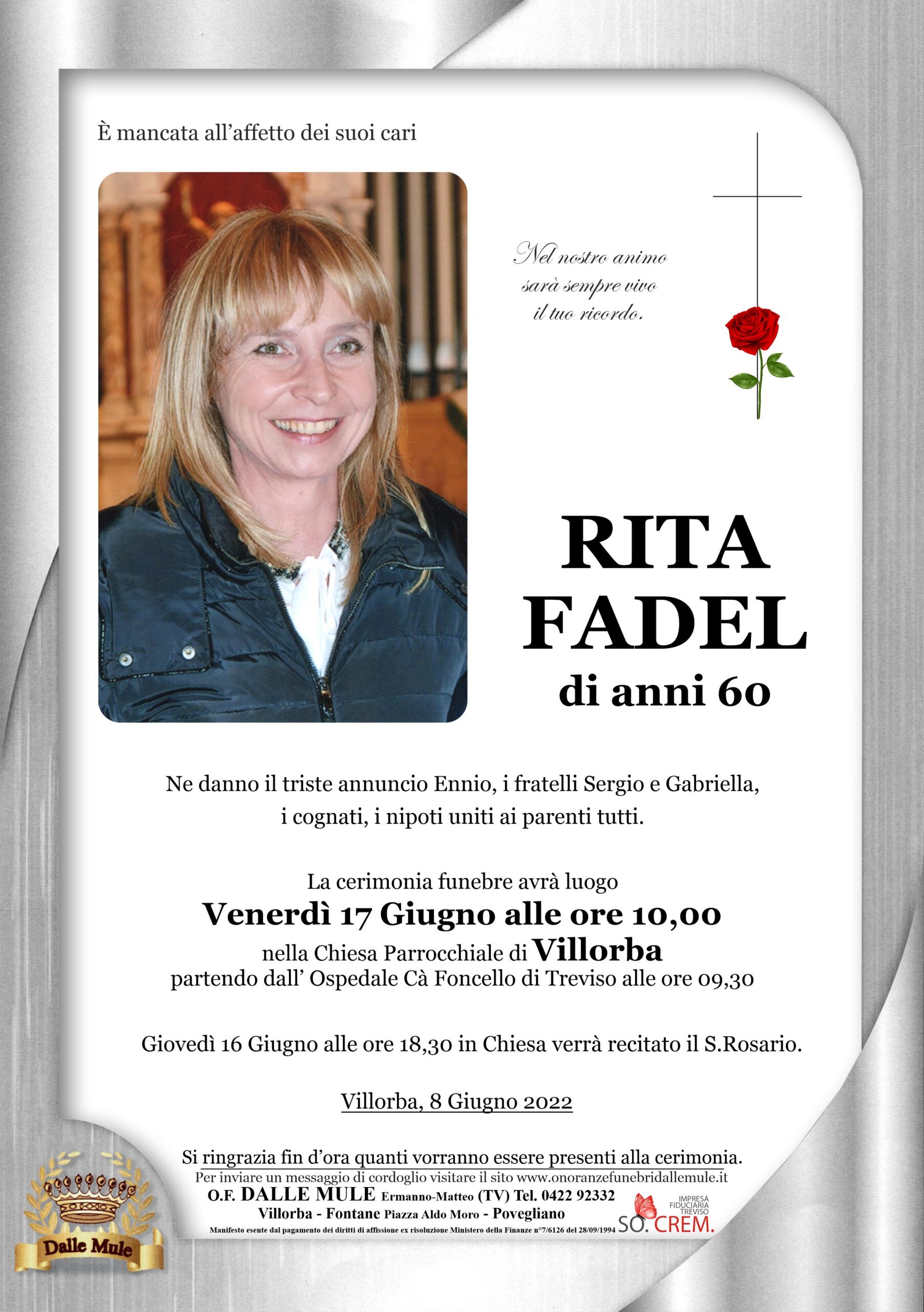 FADEL RITA - Onoranze Funebri dalle mule